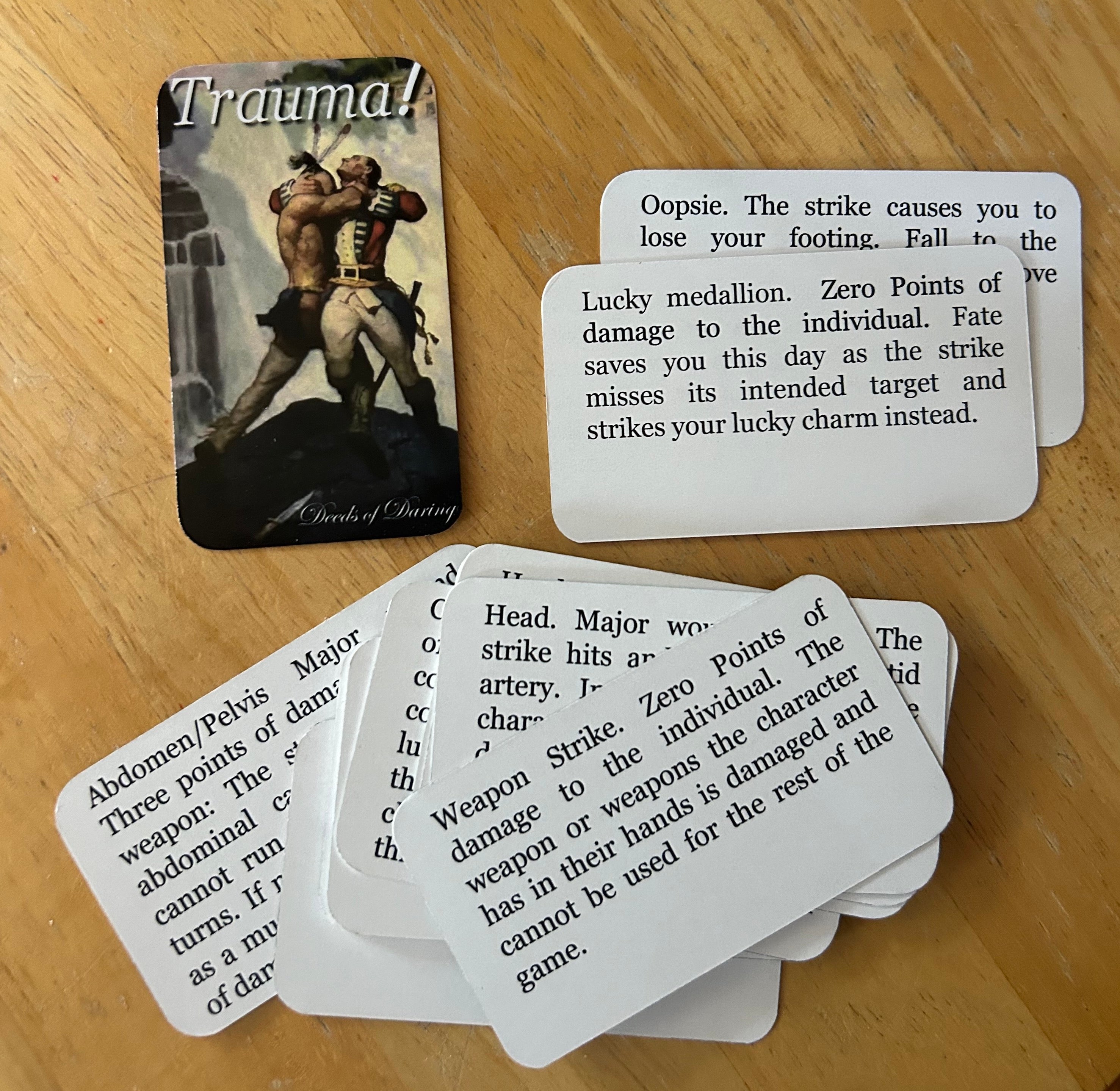 Deeds of Daring Trauma Cards, DOD-02 | Wargamer US LLC